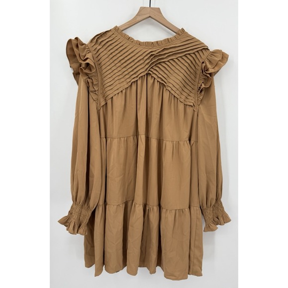 entro | Dresses | Entro Dress Womens 2x Brown Cottage Boho Preppy ...